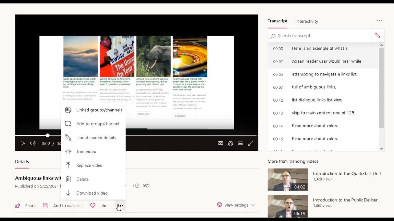 How to Transcribe a Recorded Office Meeting via Microsoft Office Stream ...